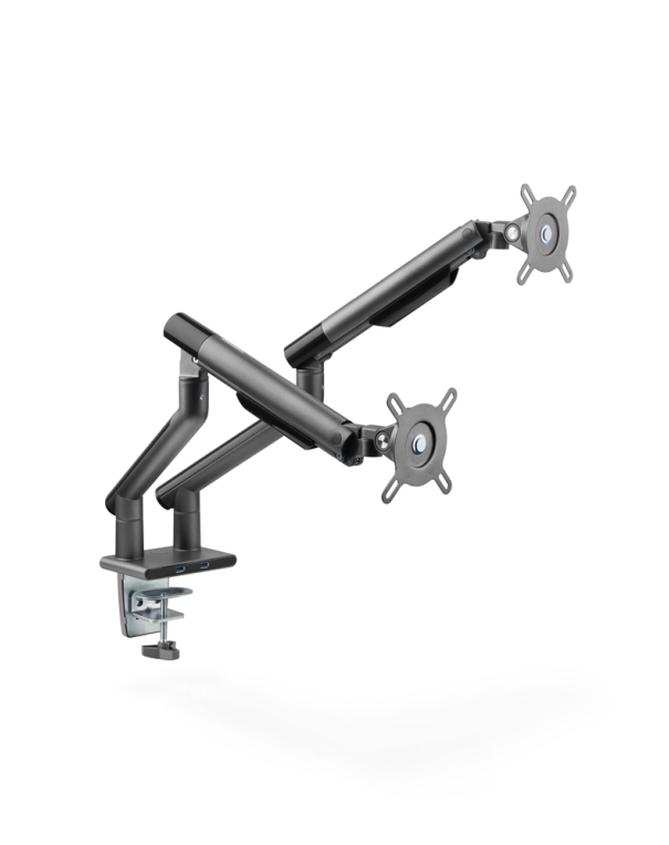 Snap Premium Dual Monitor Arm Aluminum Spring-Assisted Monitor Arm with ...