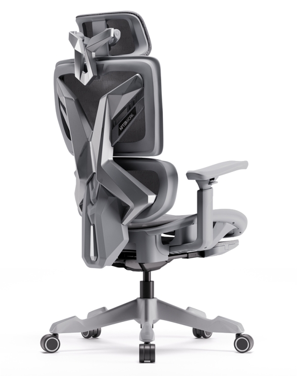 Xyrion Silver Super Ergonomic Gaming Chair with Footrest