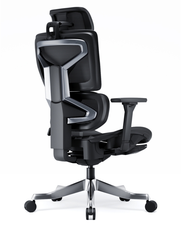 Omnix Black Super Ergonomic Gaming Chair with Footrest