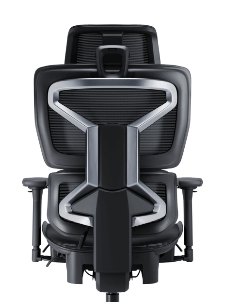 Omnix Silver Grey Super Ergonomic Gaming Chair with Footrest